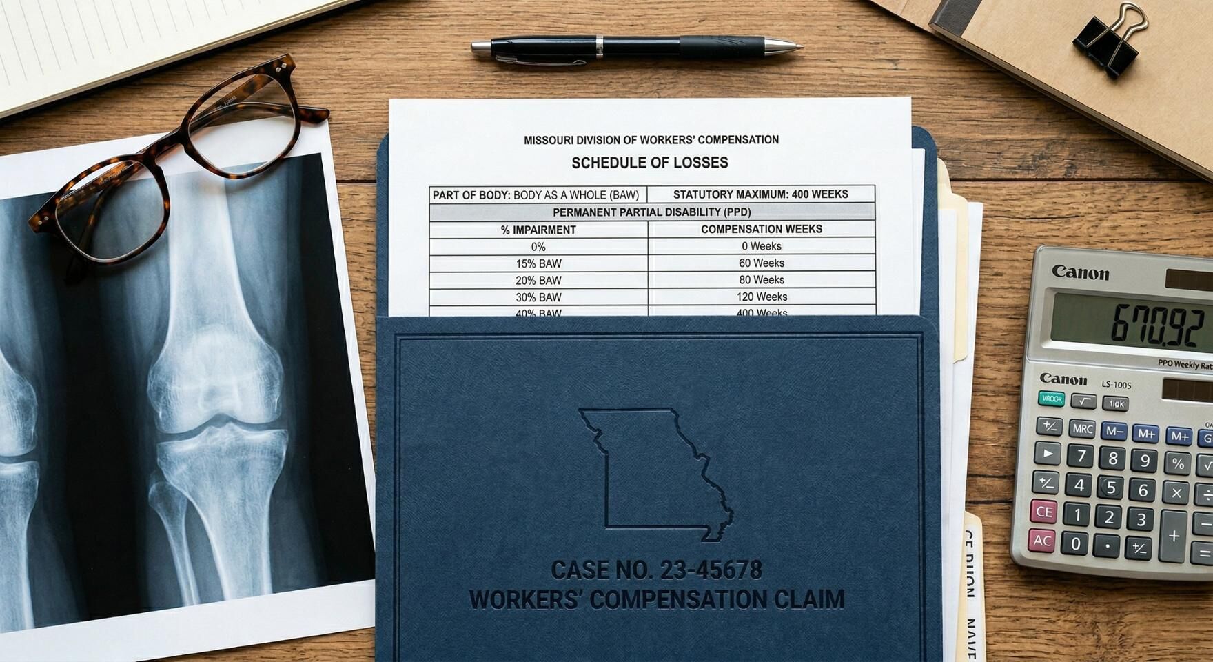 Workers' Comp Settlement Chart by Body Part | Missouri 2025-2026